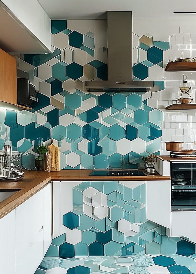 Unique Kitchen Tile Designs: Experiment with Size, Color, and Patterns