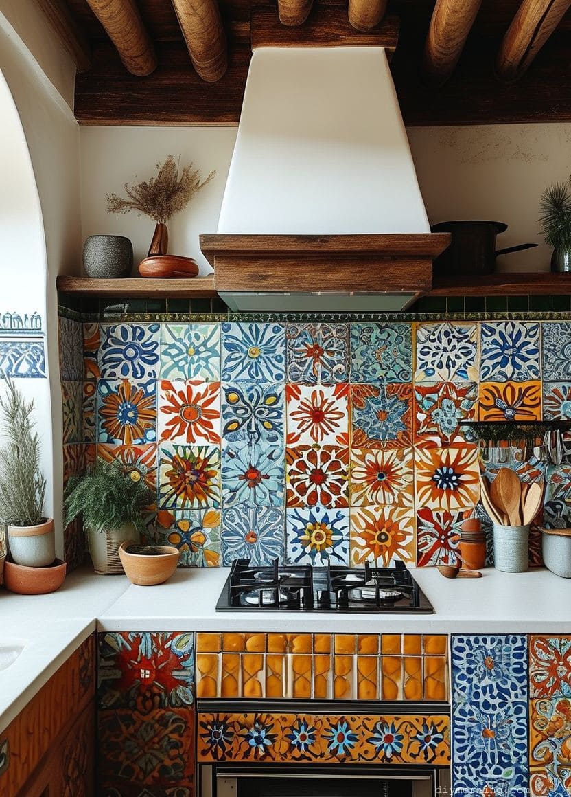 Unique Kitchen Tile Designs: Experiment with Size, Color, and Patterns