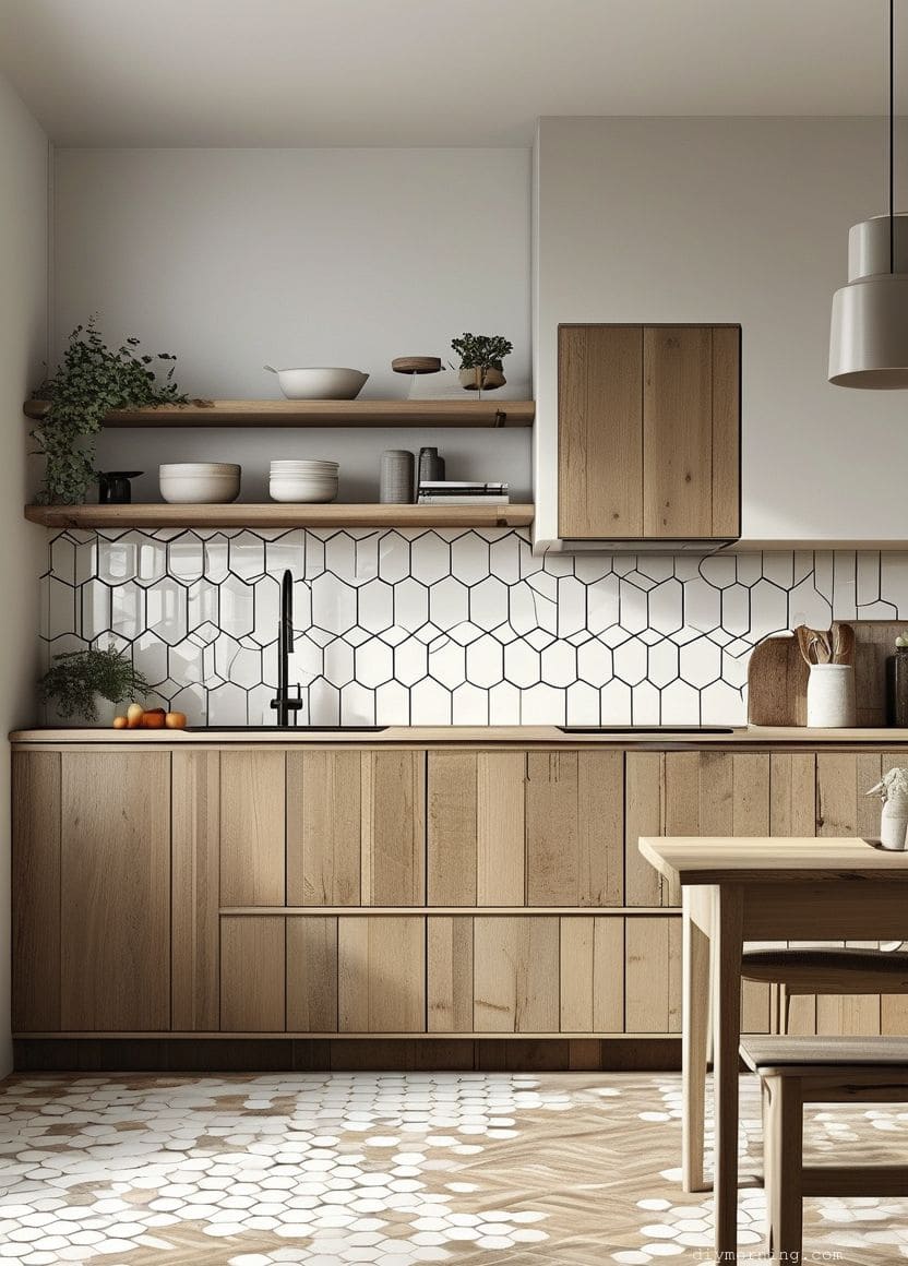 Unique Kitchen Tile Designs: Experiment with Size, Color, and Patterns