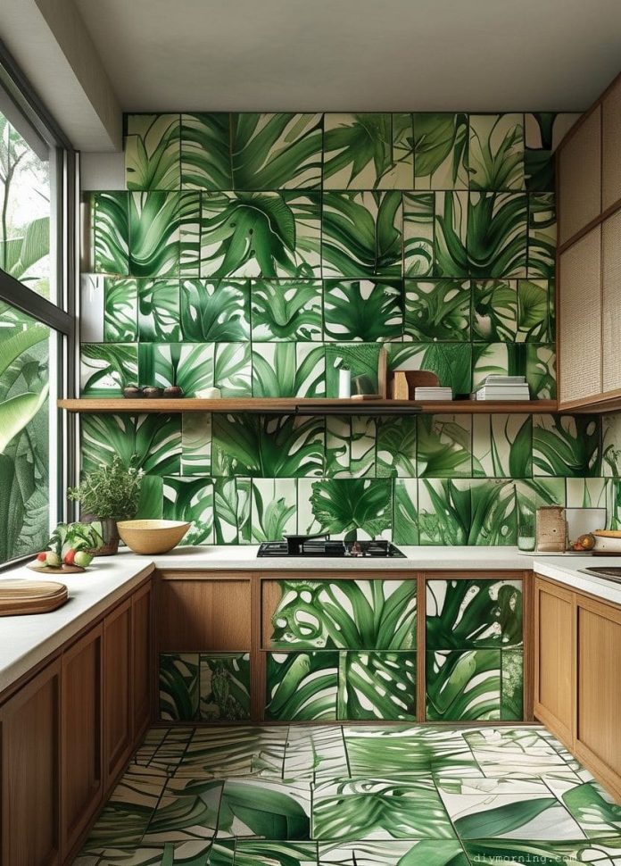 Unique Kitchen Tile Designs: Experiment with Size, Color, and Patterns