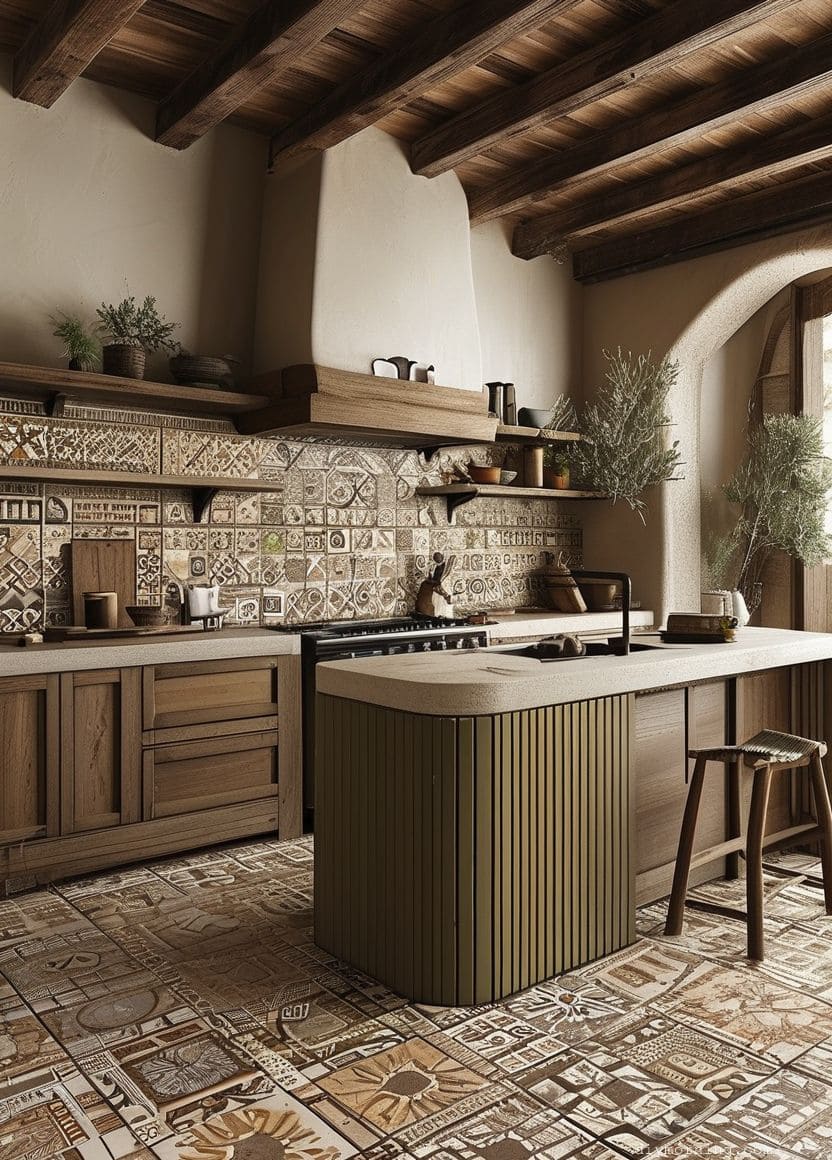 Unique Kitchen Tile Designs: Experiment with Size, Color, and Patterns