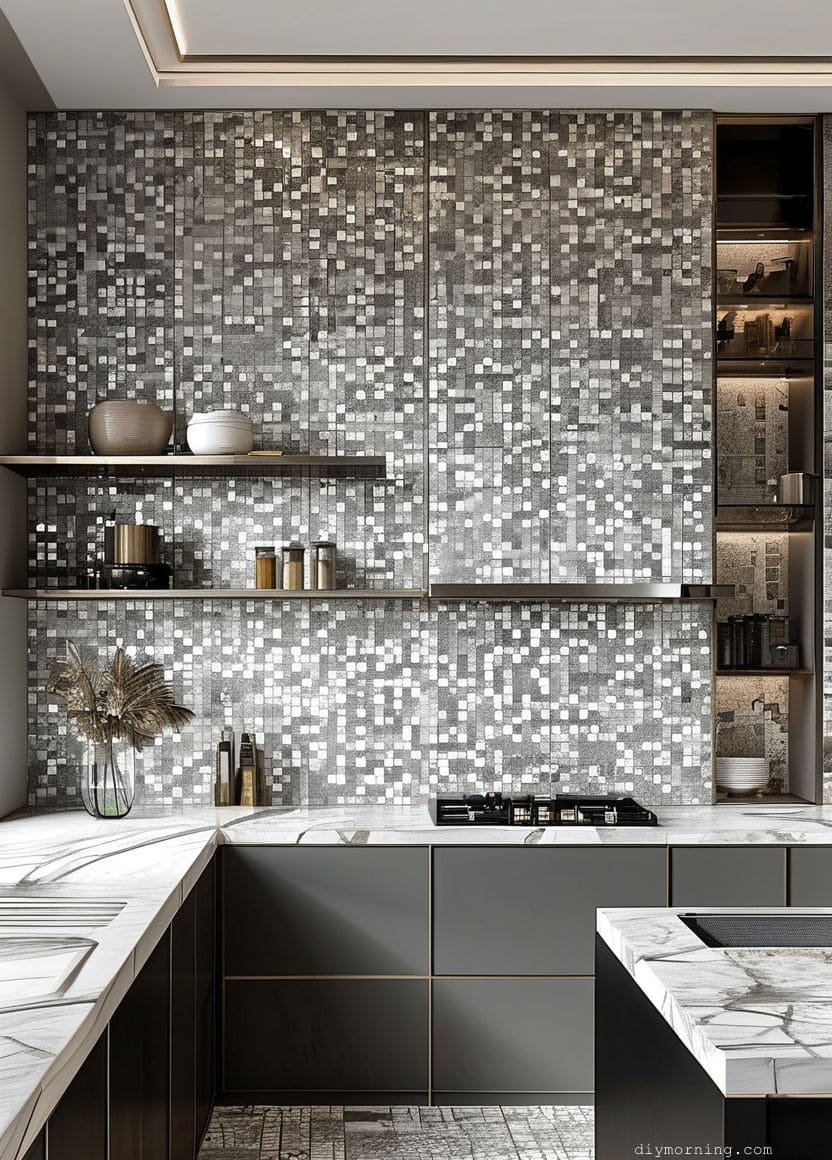 Unique Kitchen Tile Designs: Experiment with Size, Color, and Patterns