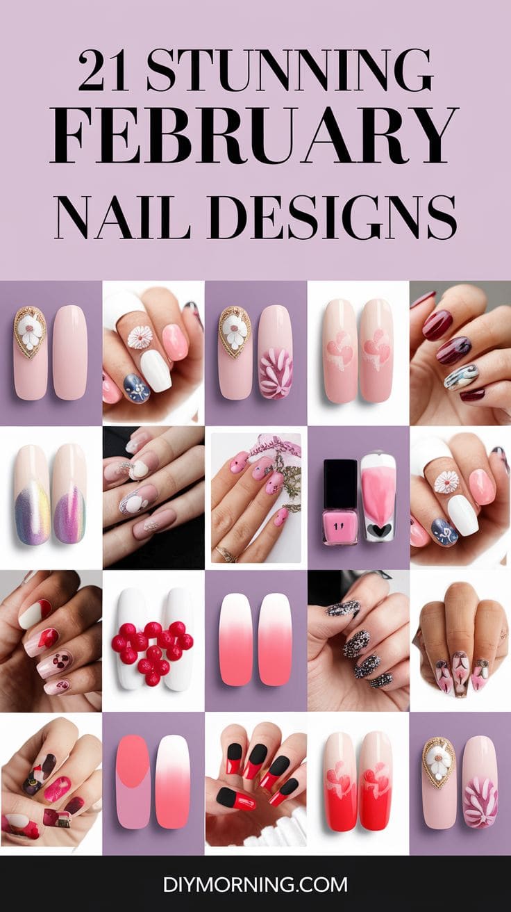 21 Stunning February Nail Designs to Try This Month - DIY Morning