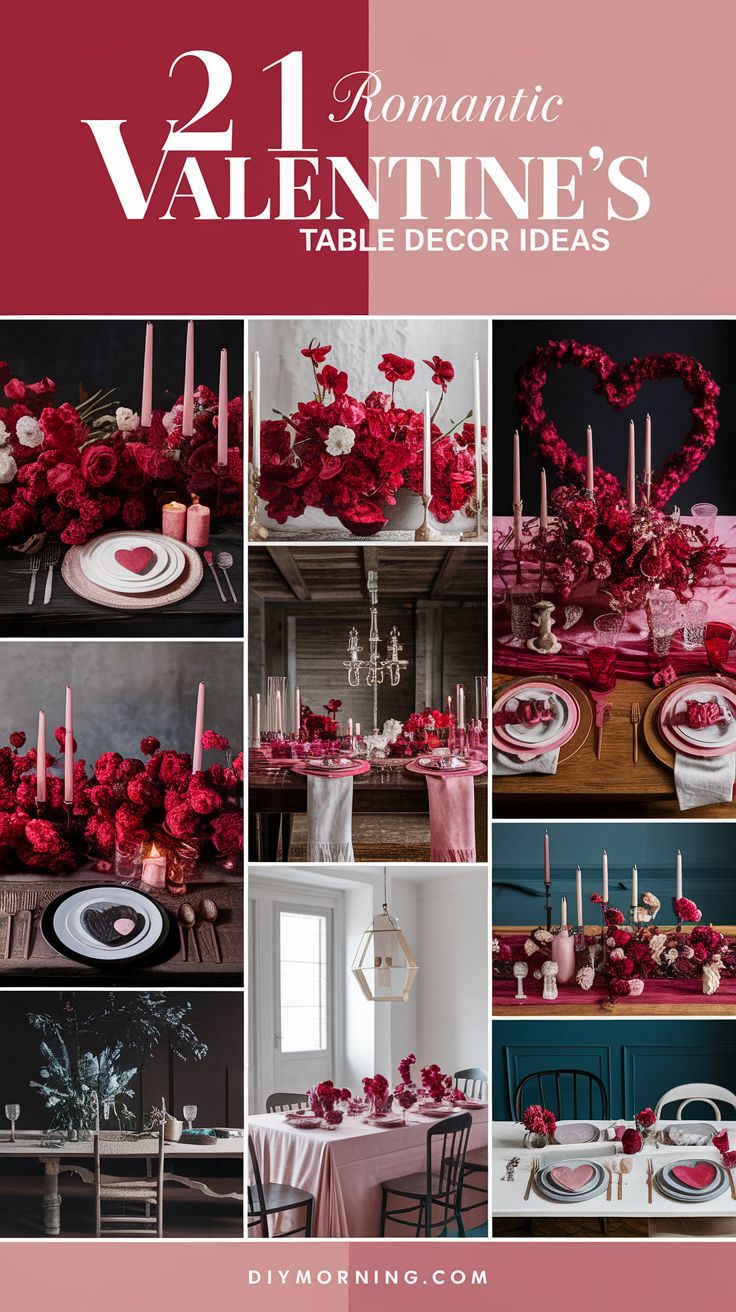 21 Romantic Valentine’s Table Decor Ideas to Set the Perfect Mood - DIY ...