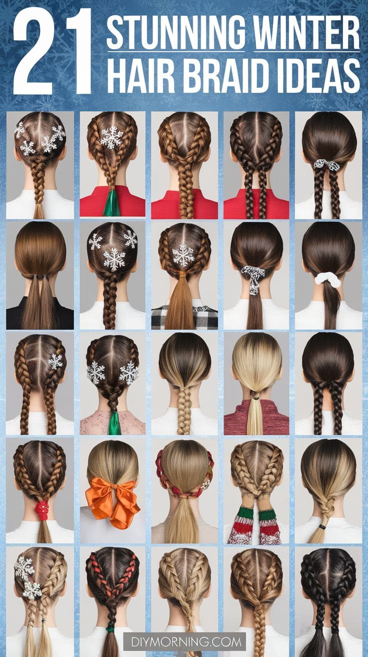 21 Stunning Winter Hair Braid Ideas to Try This Season - DIY Morning