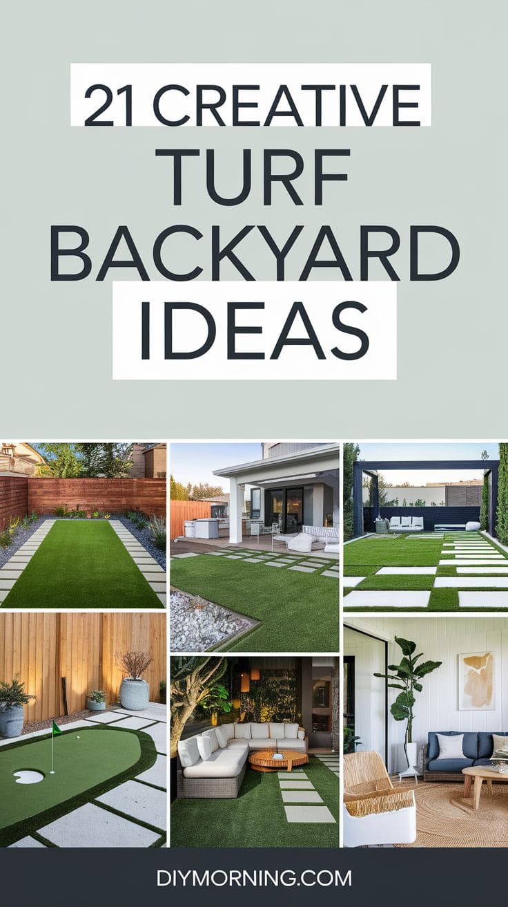 21 Creative Turf Backyard Ideas for a Stunning Outdoor Space - DIY Morning