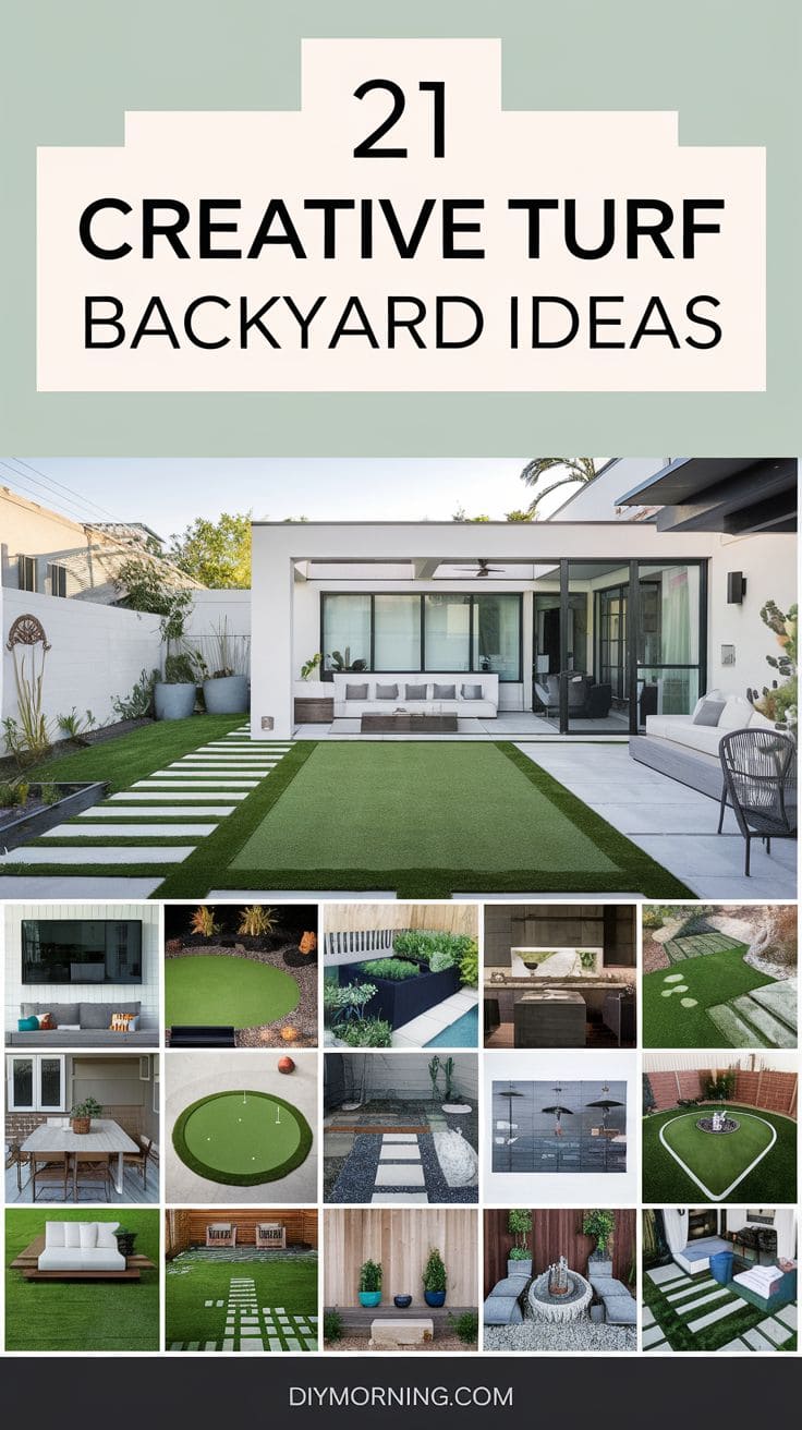 21 Creative Turf Backyard Ideas for a Stunning Outdoor Space - DIY Morning