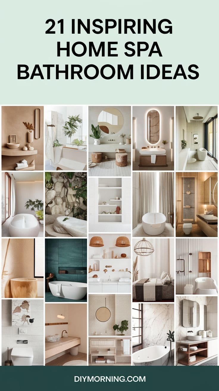 21 Inspiring Home Spa Bathroom Ideas for Ultimate Relaxation - DIY Morning