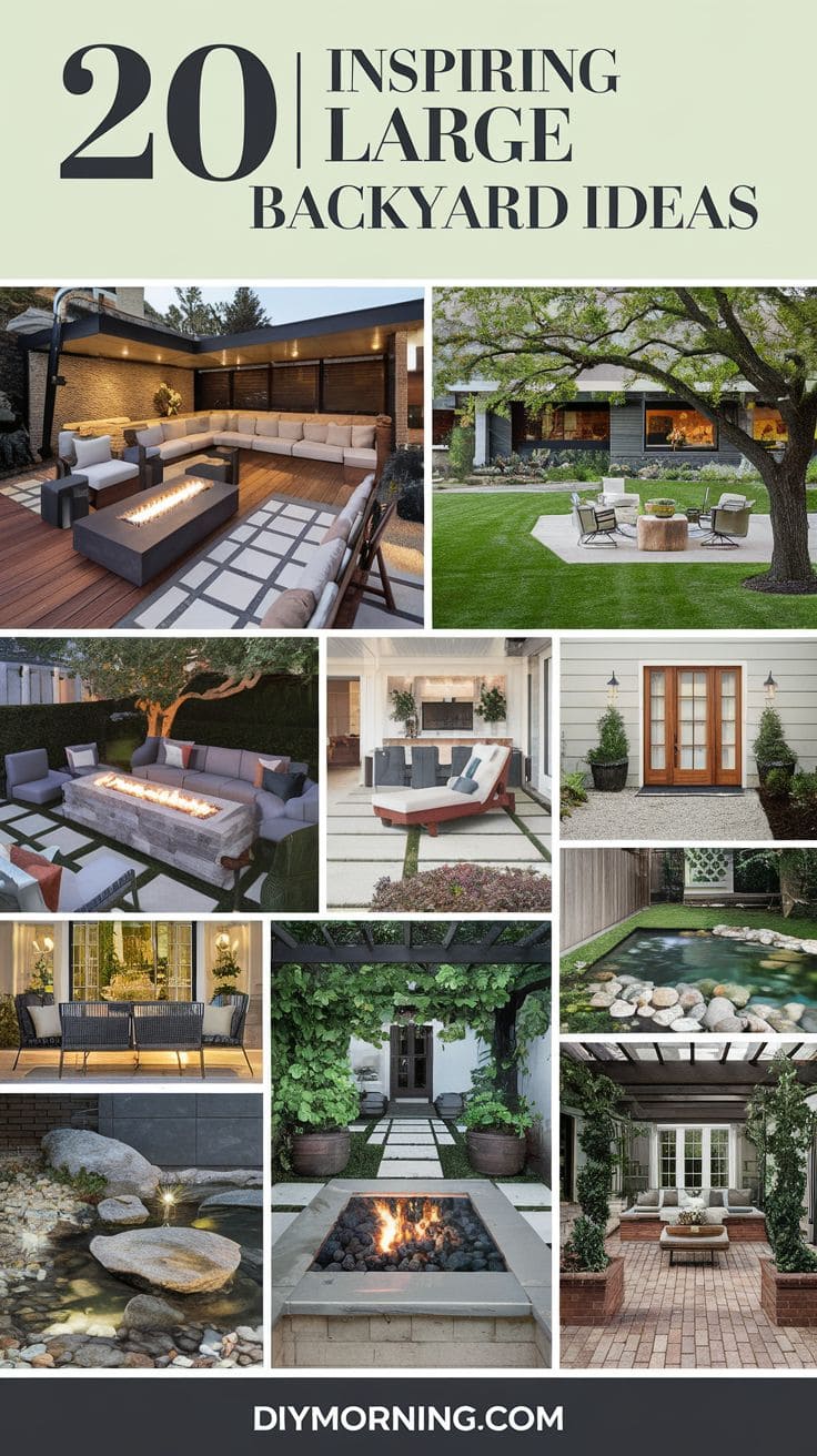 20 Inspiring Large Backyard Ideas for Your Outdoor Oasis - DIY Morning