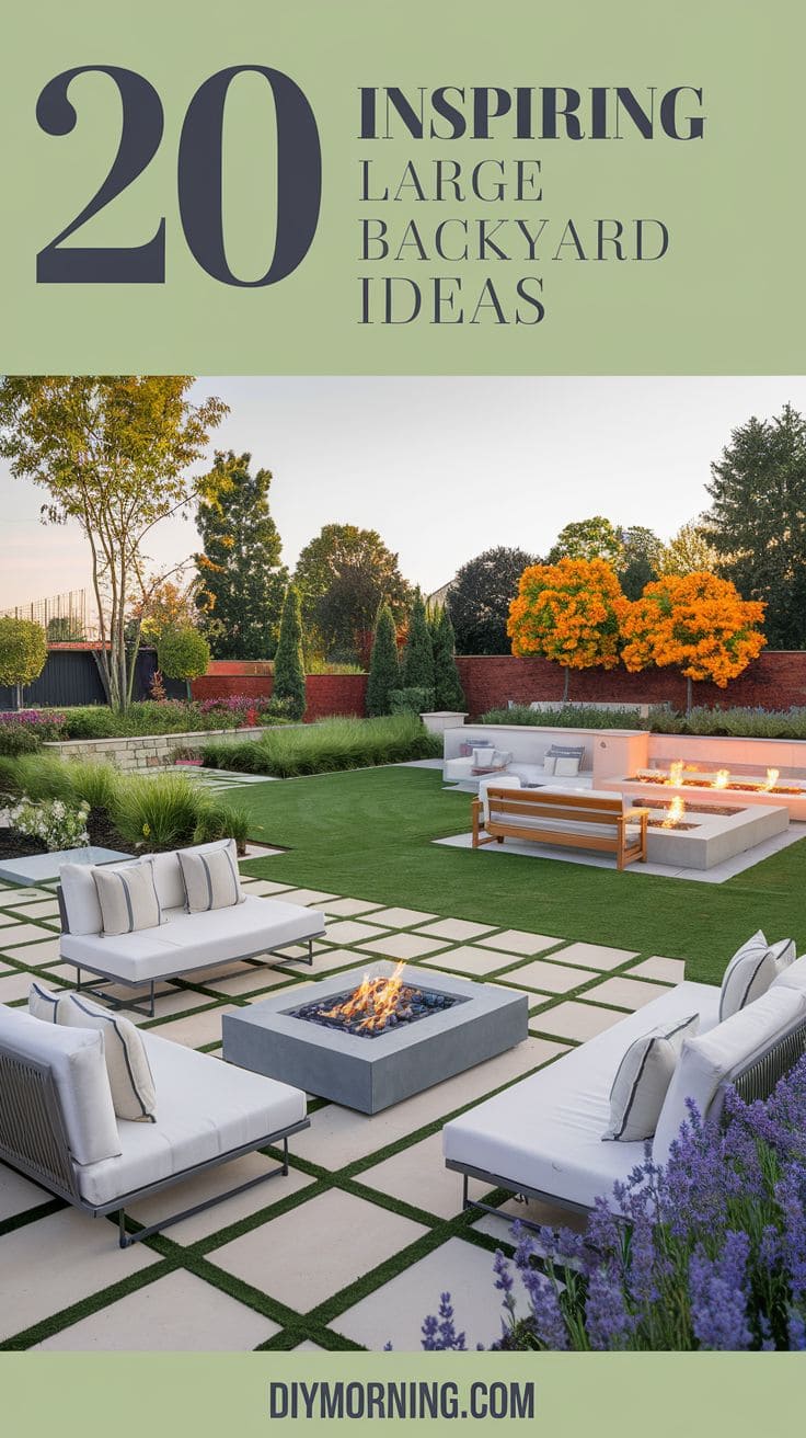 20 Inspiring Large Backyard Ideas for Your Outdoor Oasis - DIY Morning