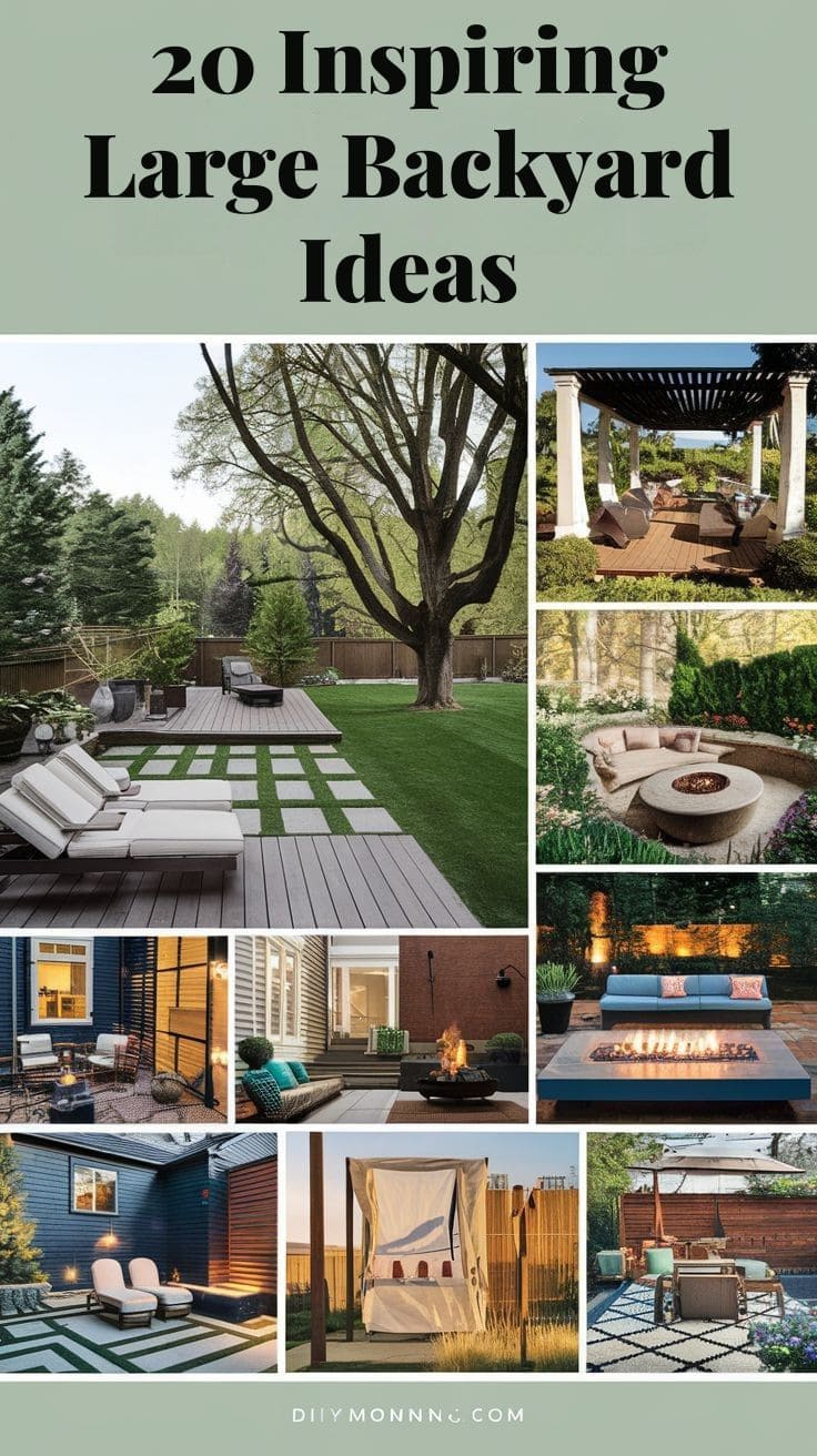 20 Inspiring Large Backyard Ideas for Your Outdoor Oasis - DIY Morning