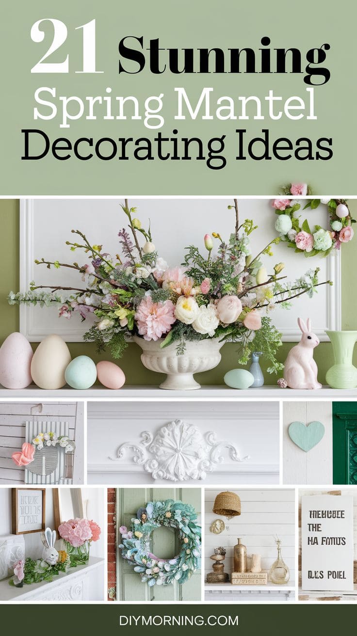 21 Stunning Spring Mantel Decorating Ideas - DIY Morning
