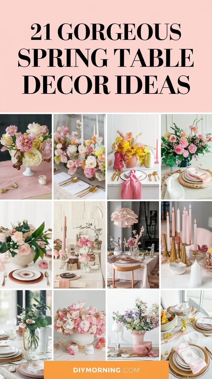 21 Gorgeous Spring Table Decor Ideas to Brighten Your Home - DIY Morning