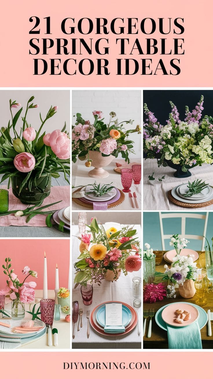 21 Gorgeous Spring Table Decor Ideas to Brighten Your Home - DIY Morning