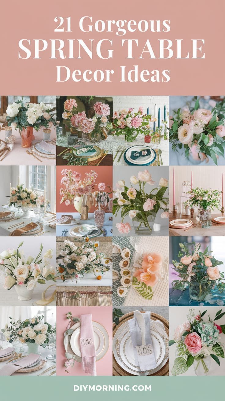 21 Gorgeous Spring Table Decor Ideas to Brighten Your Home - DIY Morning
