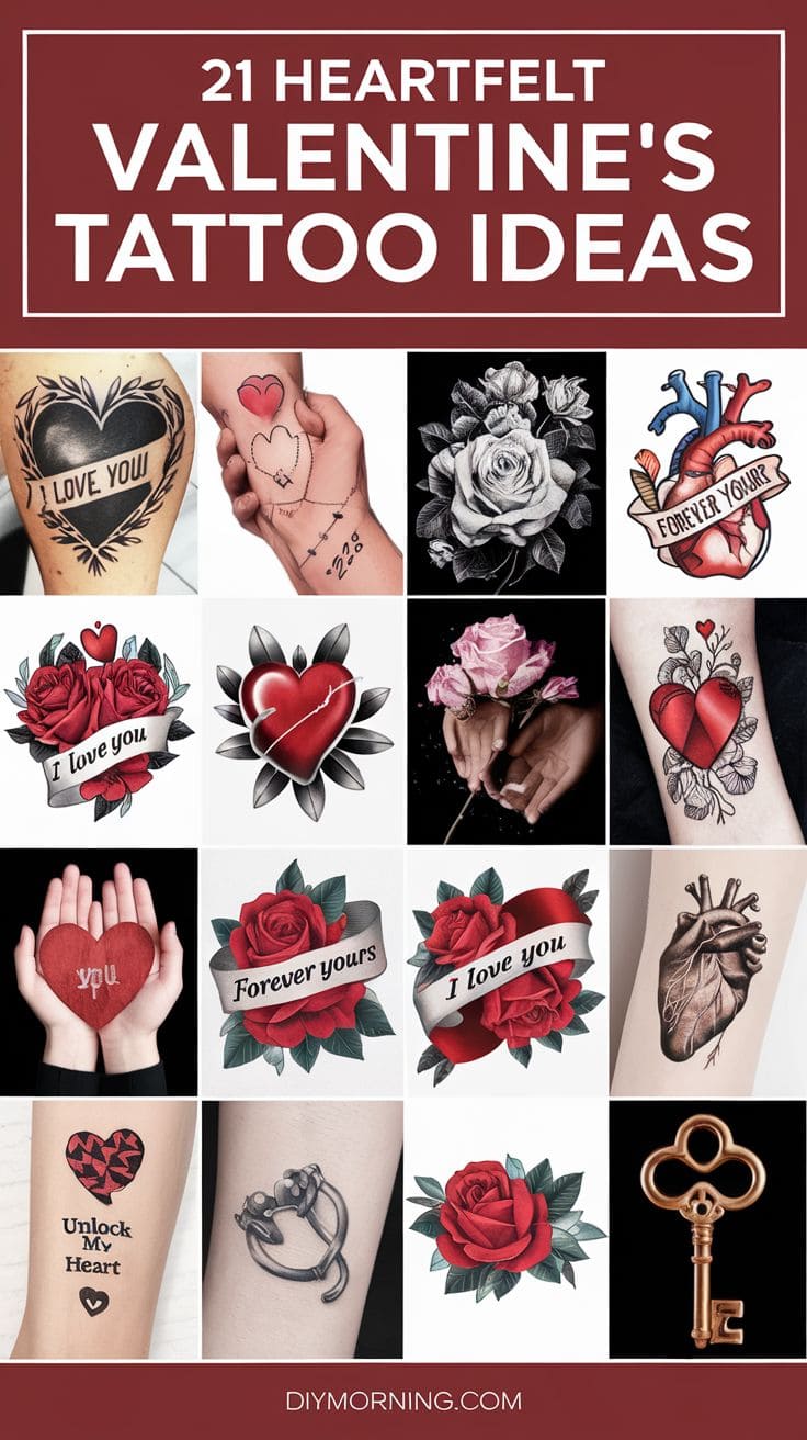 21 Heartfelt Valentine's Tattoo Ideas for Lovebirds - DIY Morning
