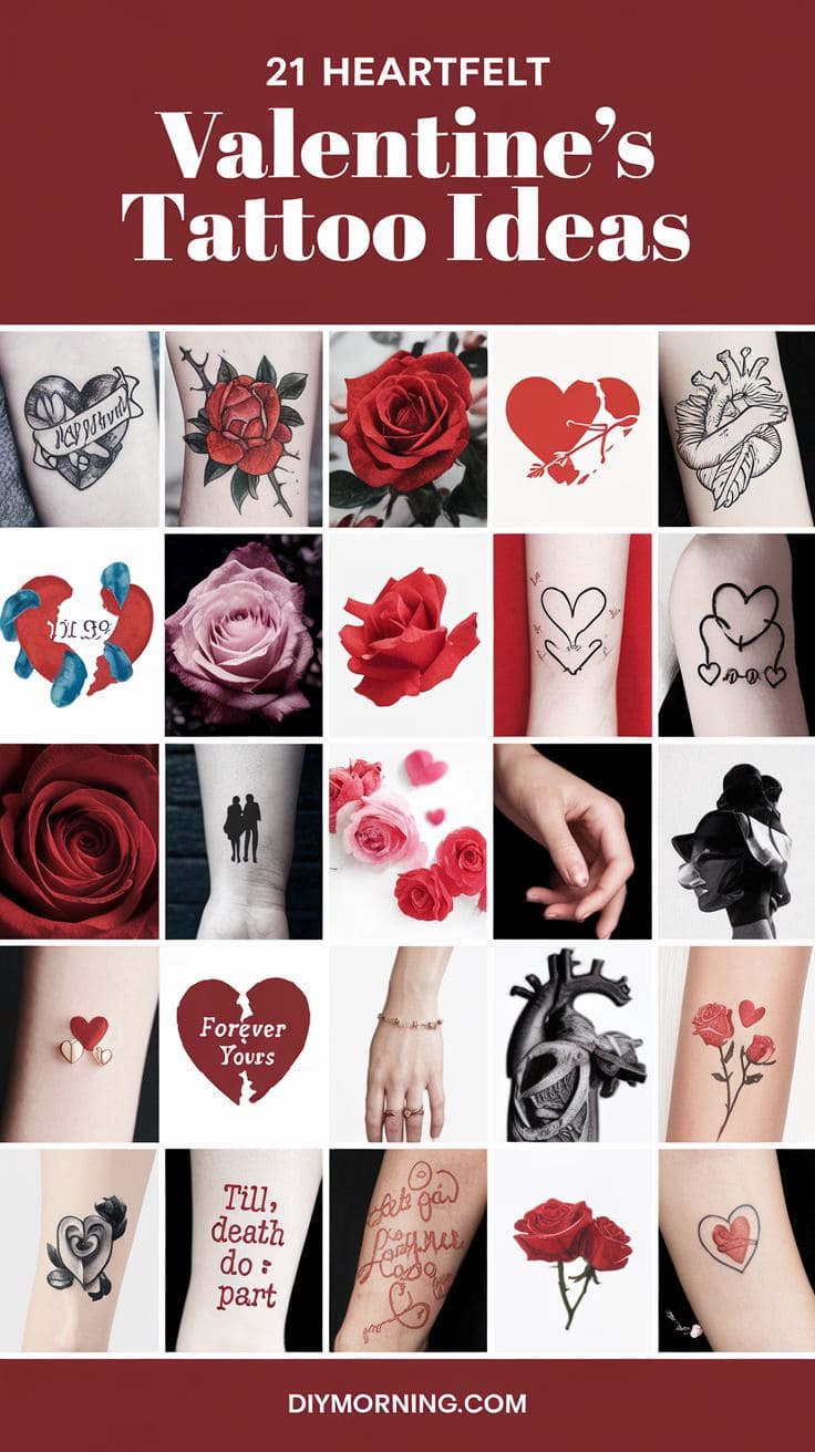 21 Heartfelt Valentine's Tattoo Ideas for Lovebirds - DIY Morning