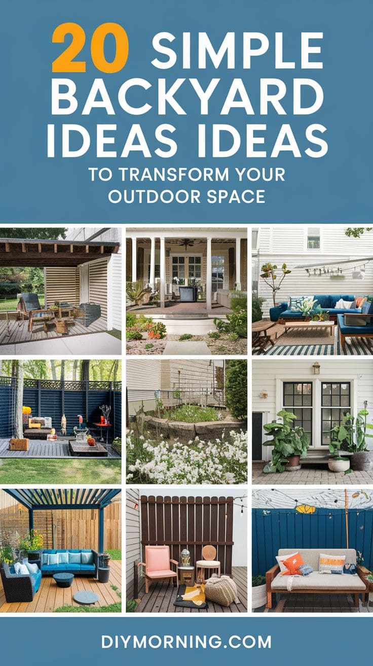 20 Simple Backyard Ideas to Transform Your Outdoor Space - DIY Morning