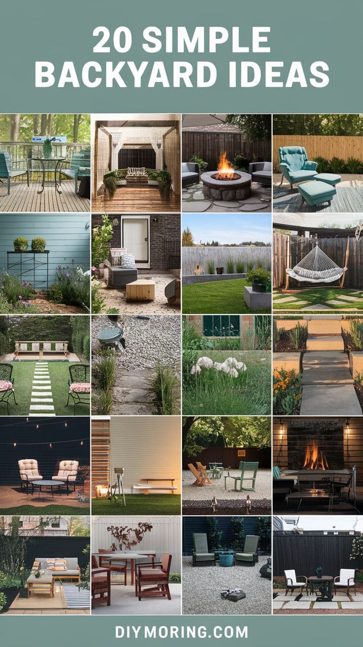 20 Simple Backyard Ideas to Transform Your Outdoor Space - DIY Morning