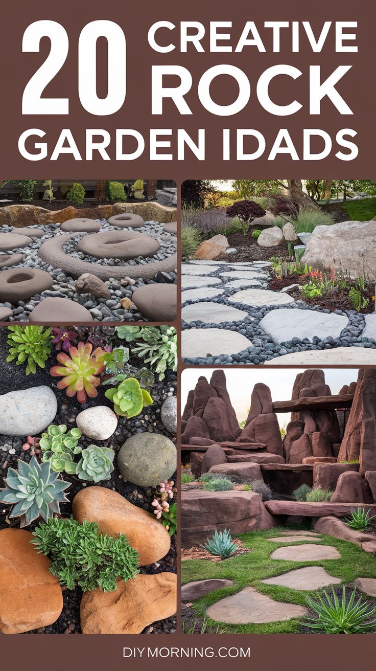 20 Creative Rock Garden Ideas to Transform Your Outdoor Space - DIY Morning