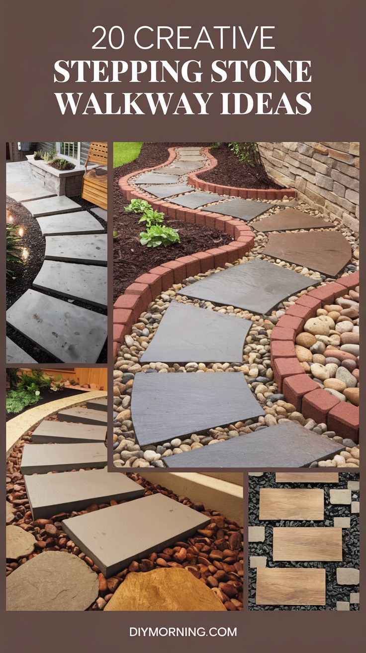 20 Creative Stepping Stone Walkway Ideas for Your Garden - DIY Morning