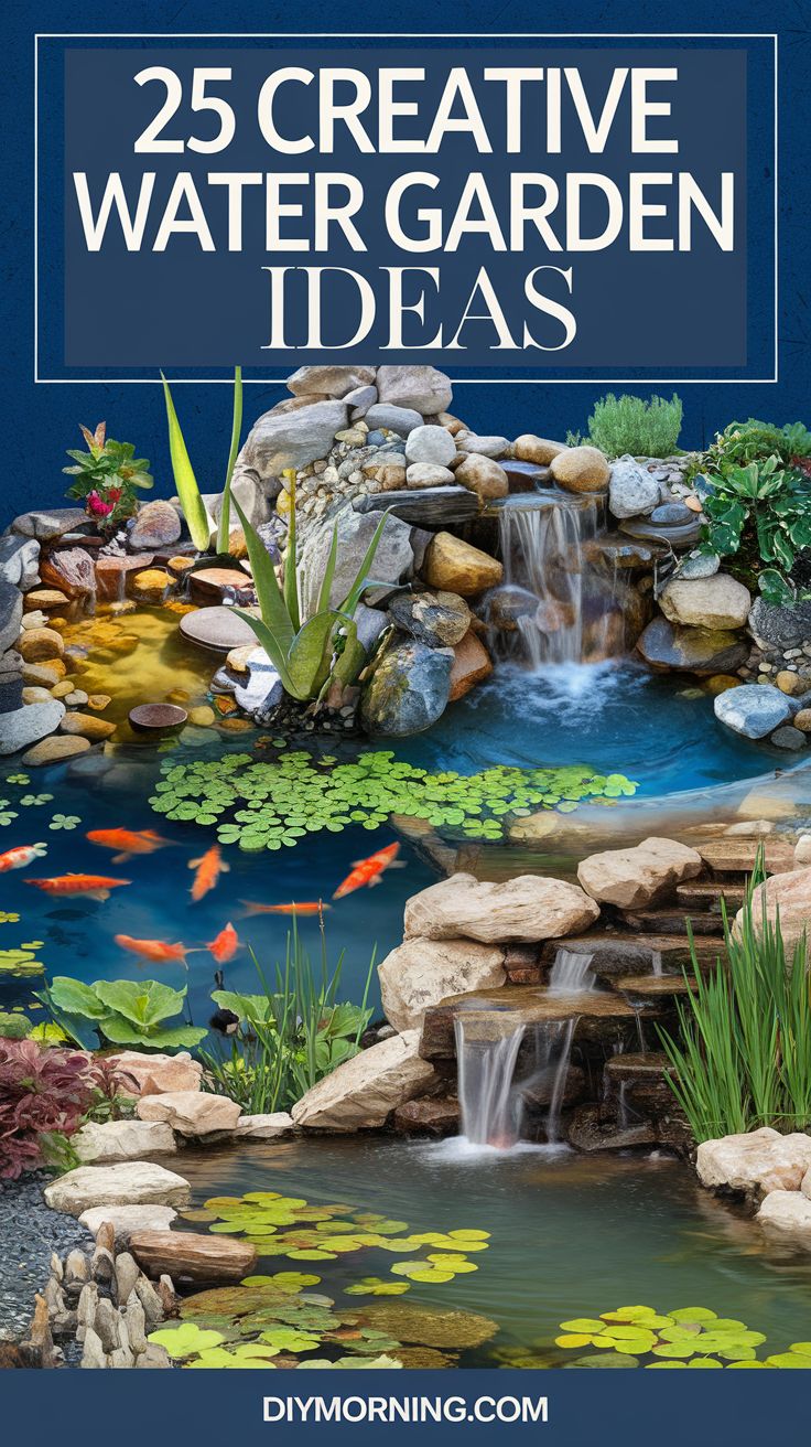 25 Creative Water Garden Ideas for Your Backyard Oasis - DIY Morning