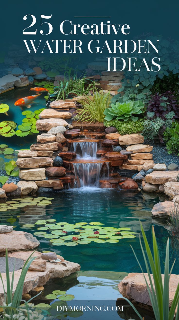 25 Creative Water Garden Ideas for Your Backyard Oasis - DIY Morning