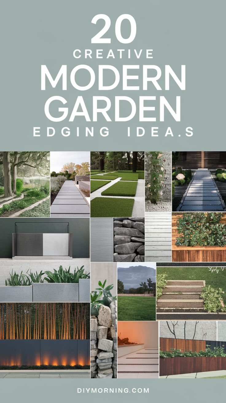 20 Creative Modern Garden Edging Ideas to Enhance Your Outdoor Space ...