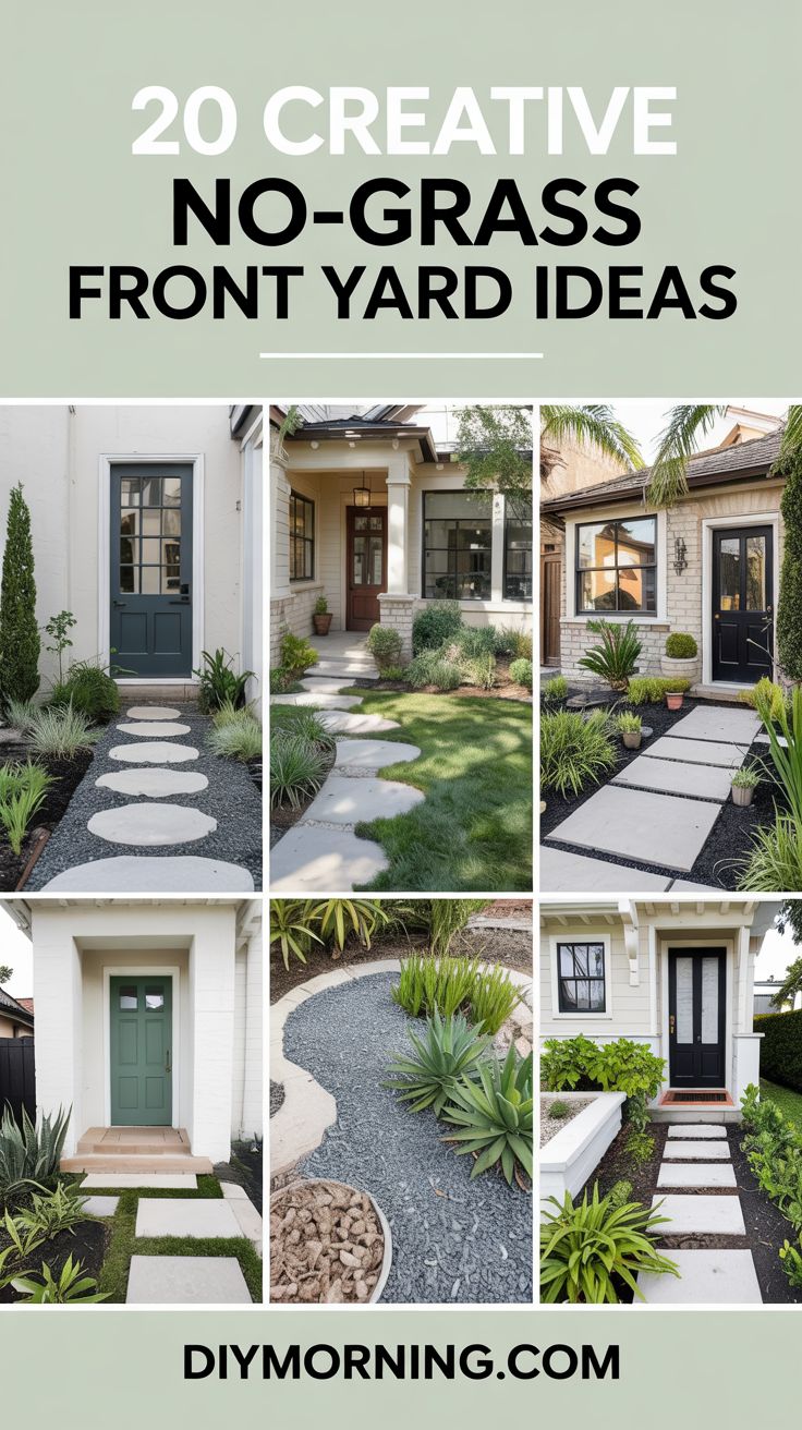 20 Creative No-Grass Front Yard Ideas for a Stunning Curb Appeal - DIY ...