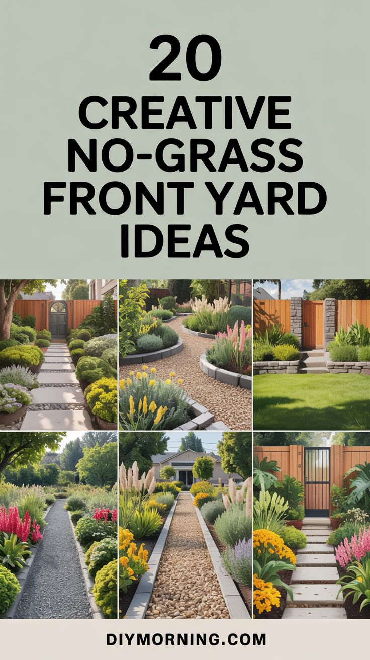 20 Creative No-Grass Front Yard Ideas for a Stunning Curb Appeal - DIY ...